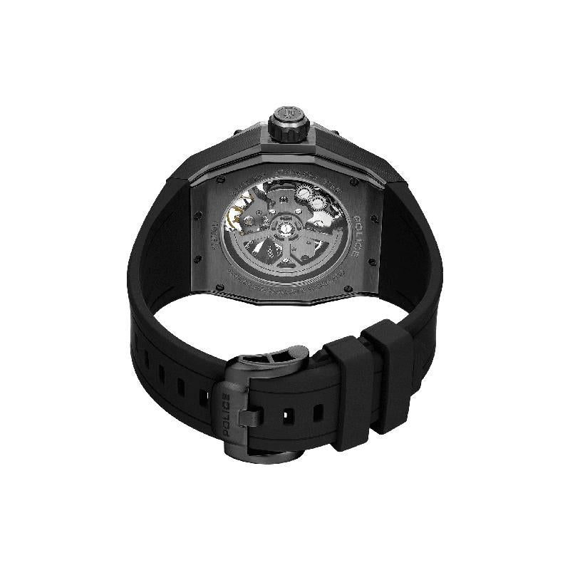 Police Dayton Men's Automatic Skeleton Dial Stainless Steel Watch ...